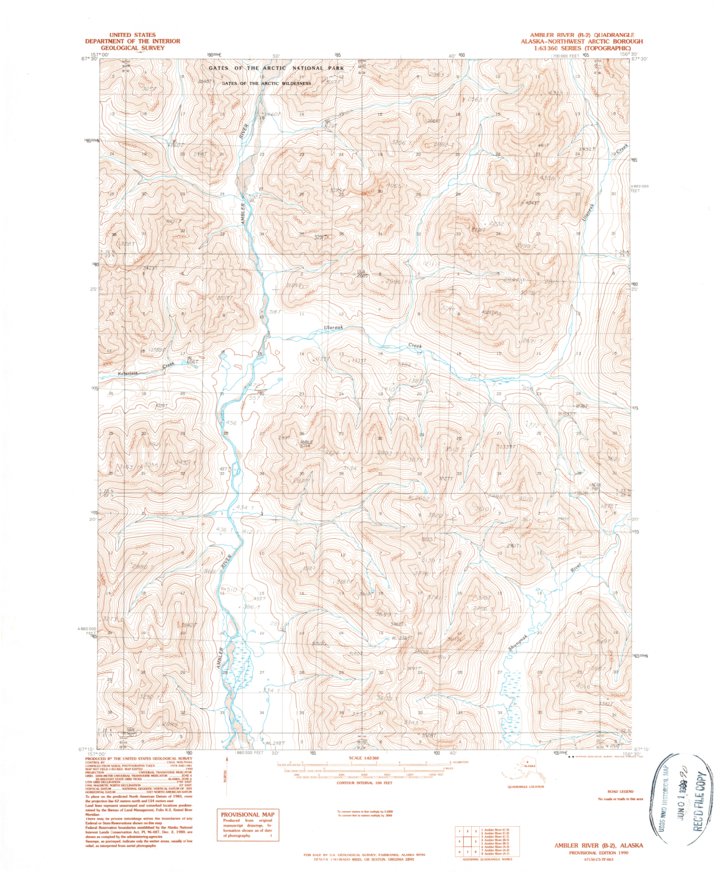 Ambler River B-2, AK (1990, 63360-Scale) Map by United States ...