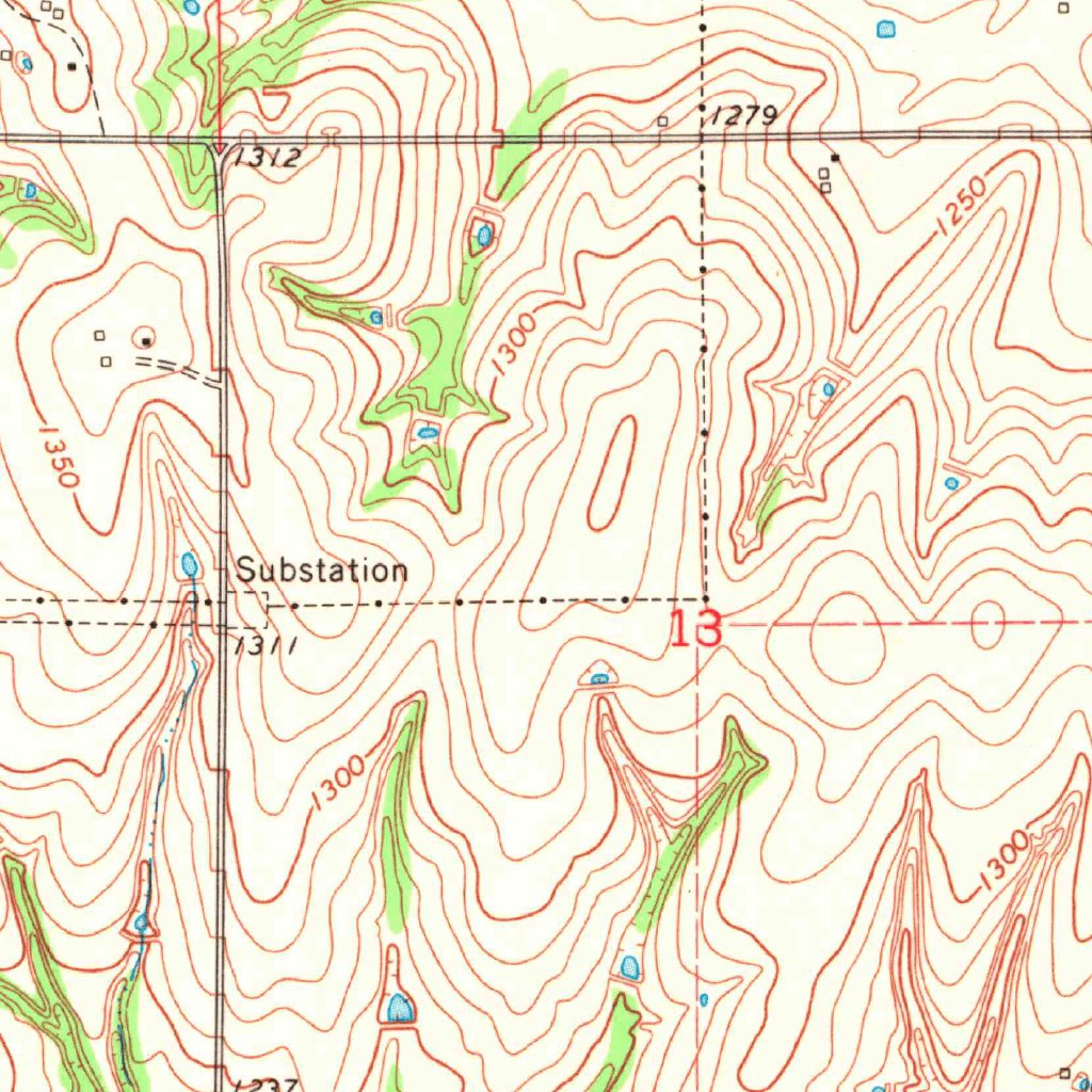 Anadarko NE, OK (1968, 24000-Scale) Map by United States Geological ...