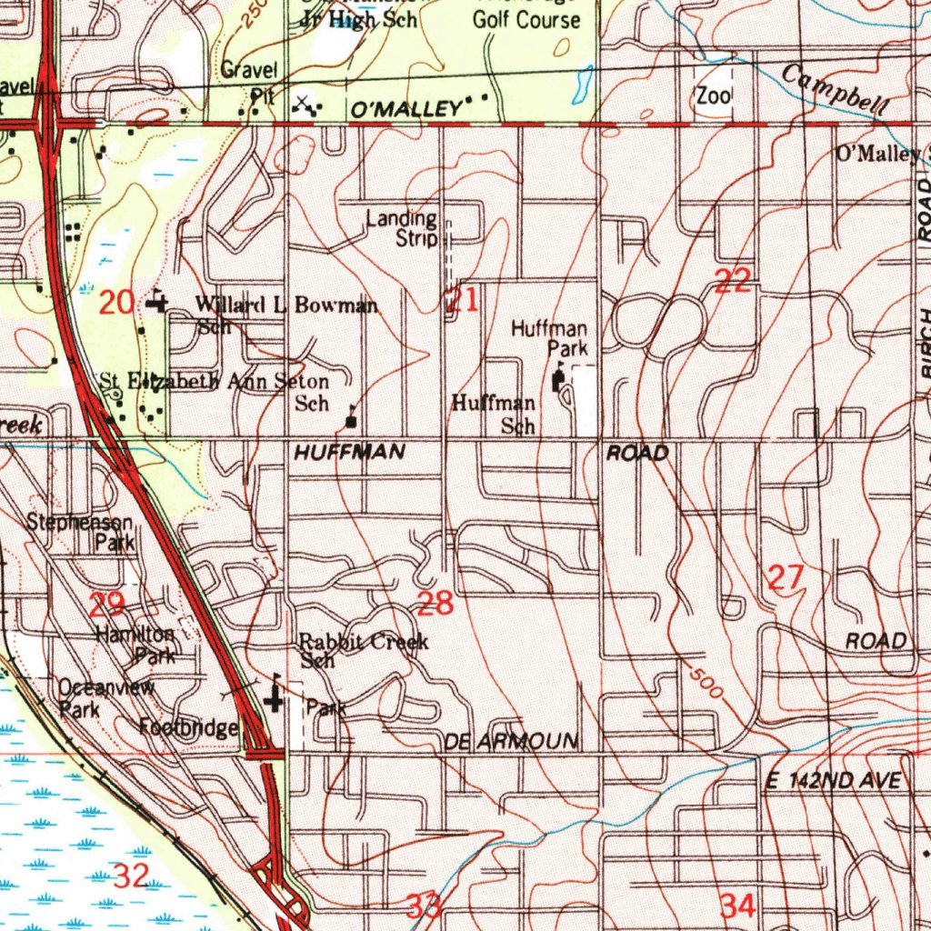 Anchorage A-8, AK (1994, 63360-Scale) Map by United States Geological ...