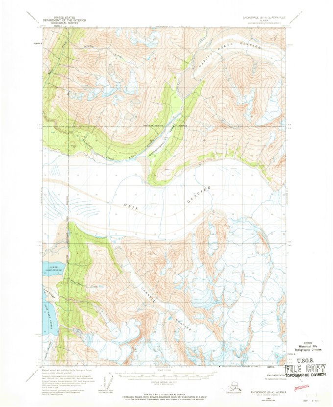 Anchorage B-4, AK (1960, 63360-Scale) Map by United States Geological ...