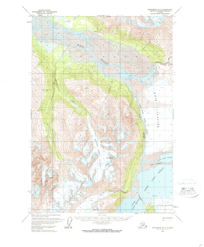 Anchorage B-5, AK (1960, 63360-Scale) Map by United States Geological ...