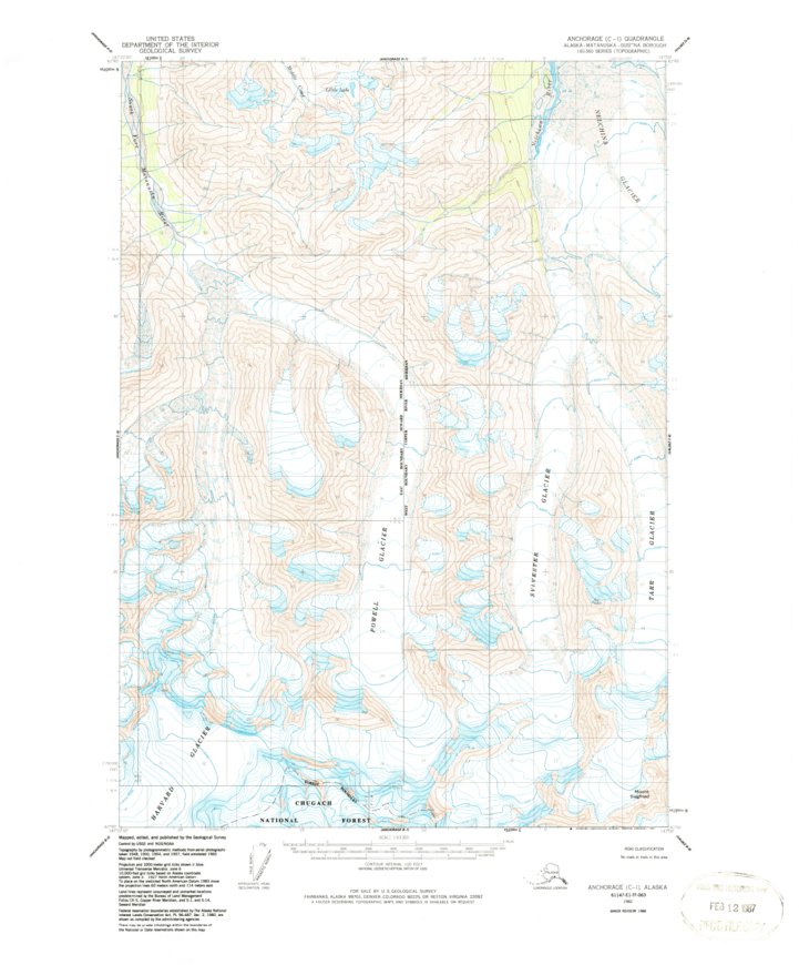 Anchorage C-1, AK (1960, 63360-Scale) Map by United States Geological ...