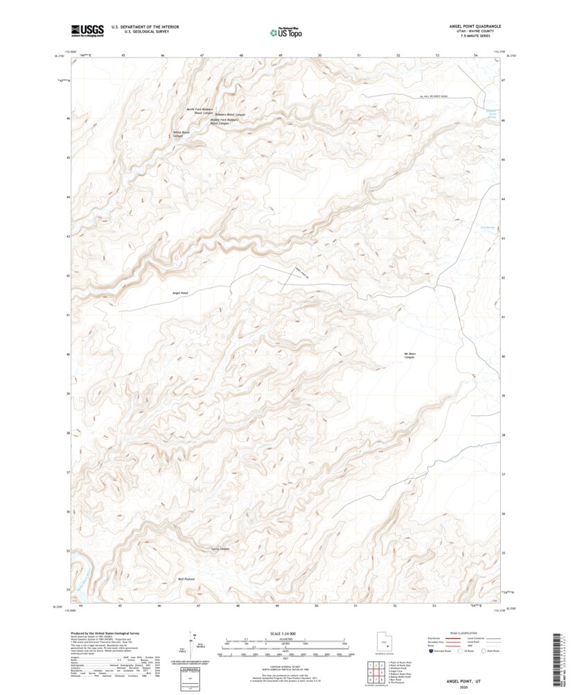 Angel Point, UT (2020, 24000-Scale) Map by United States Geological ...