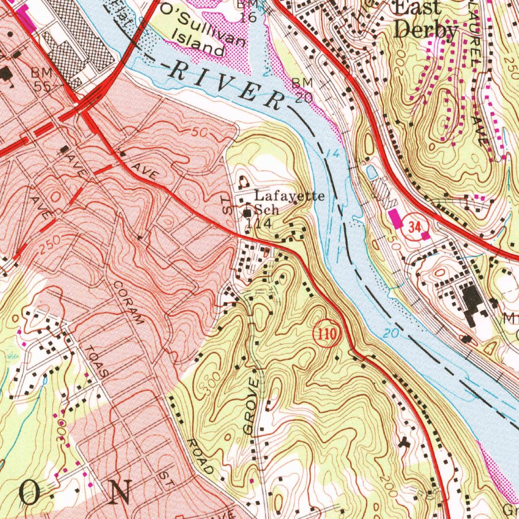 Ansonia, CT (1964, 24000-Scale) Map by United States Geological Survey ...