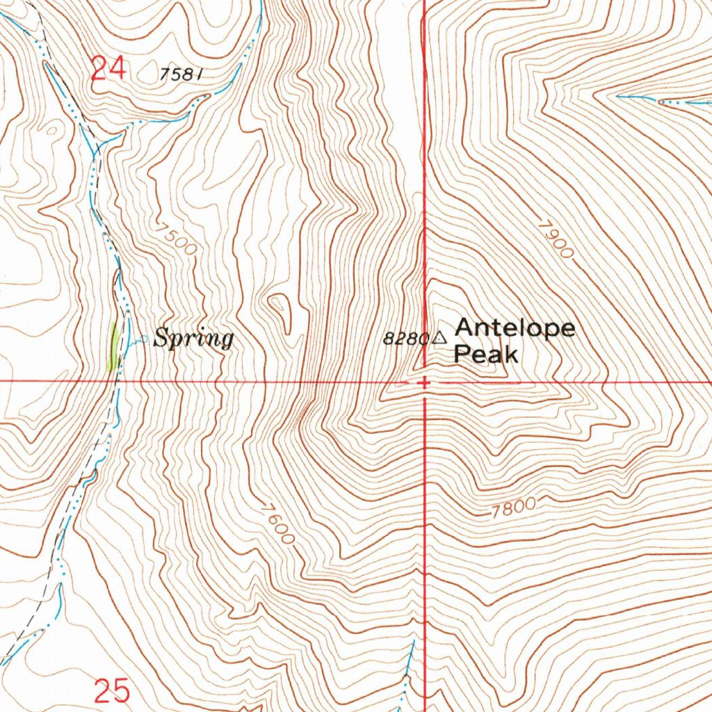 Antelope Peak, MT (1968, 24000-Scale) Map by United States Geological ...