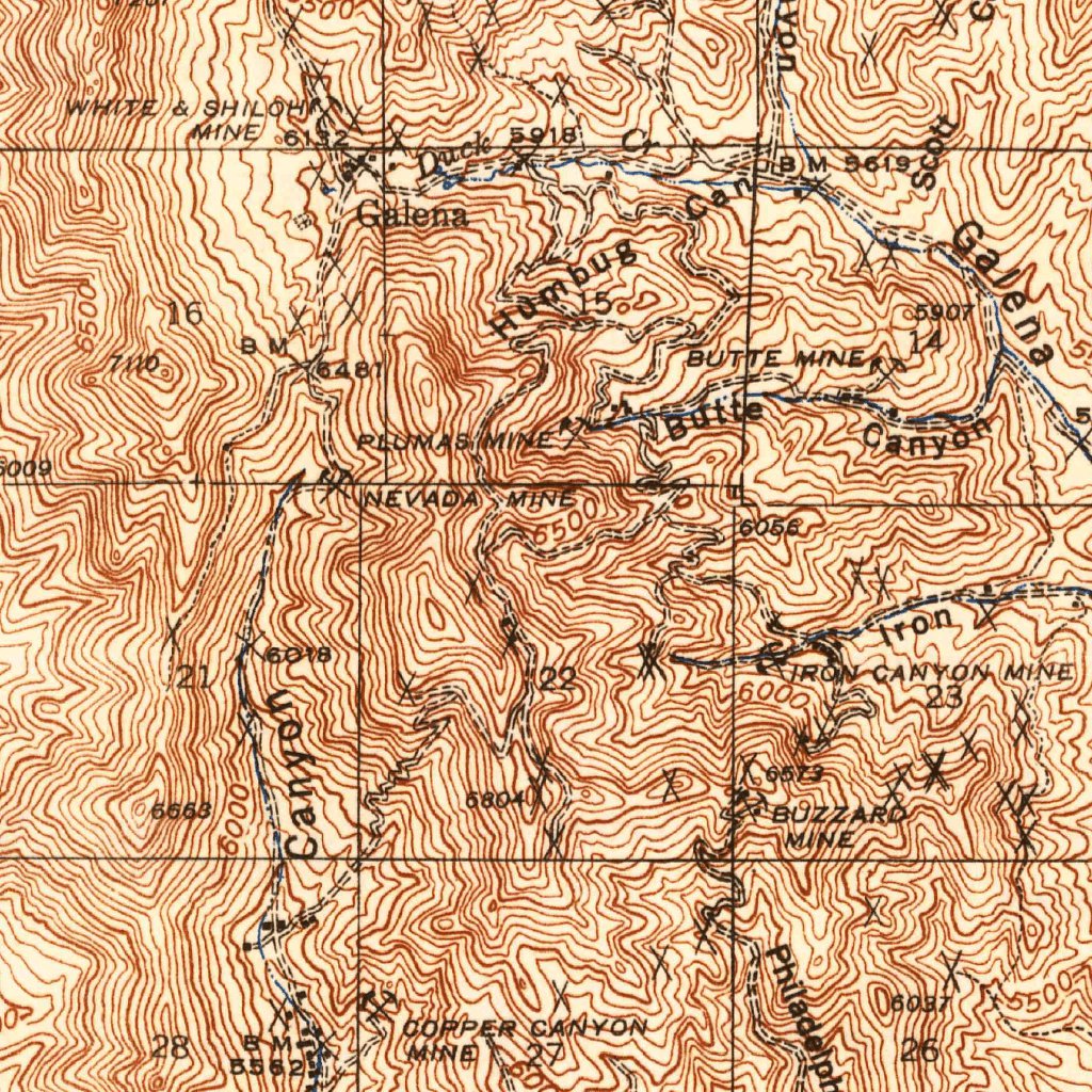 Antler Peak, NV (1943, 62500-Scale) Map by United States Geological ...