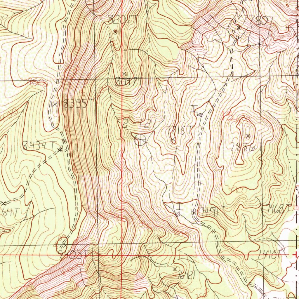 Apache Mesa, NM (1983, 24000-Scale) Map by United States Geological ...