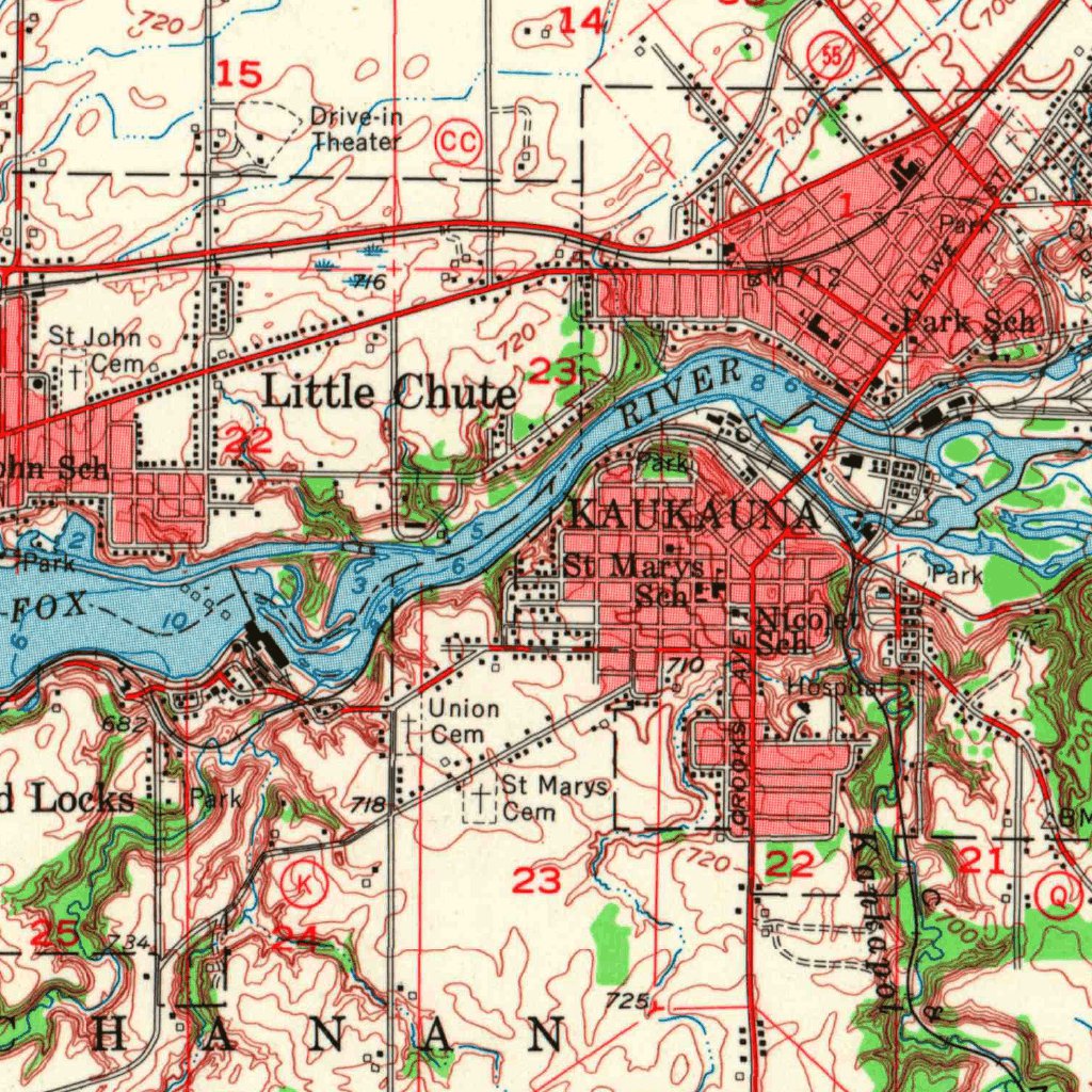 Appleton, WI (1955, 62500-Scale) Map by United States Geological Survey ...