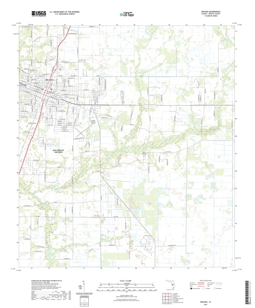 Arcadia, FL (2021, 24000-Scale) Map by United States Geological Survey ...