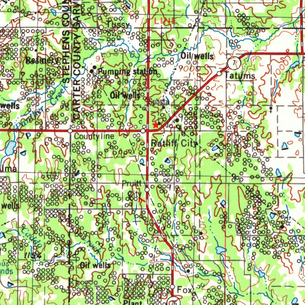 Ardmore, OK-TX (1957, 250000-Scale) Map by United States Geological ...