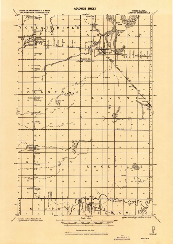 Ardoch, ND (1926, 62500-Scale) Map by United States Geological Survey ...