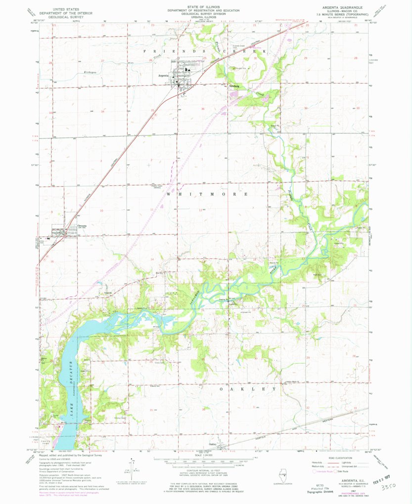 Argenta, IL (1967, 24000-Scale) Map by United States Geological Survey ...