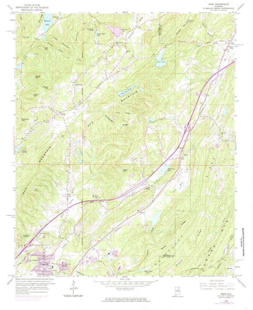 Argo, AL (1959, 24000-Scale) Map by United States Geological Survey ...