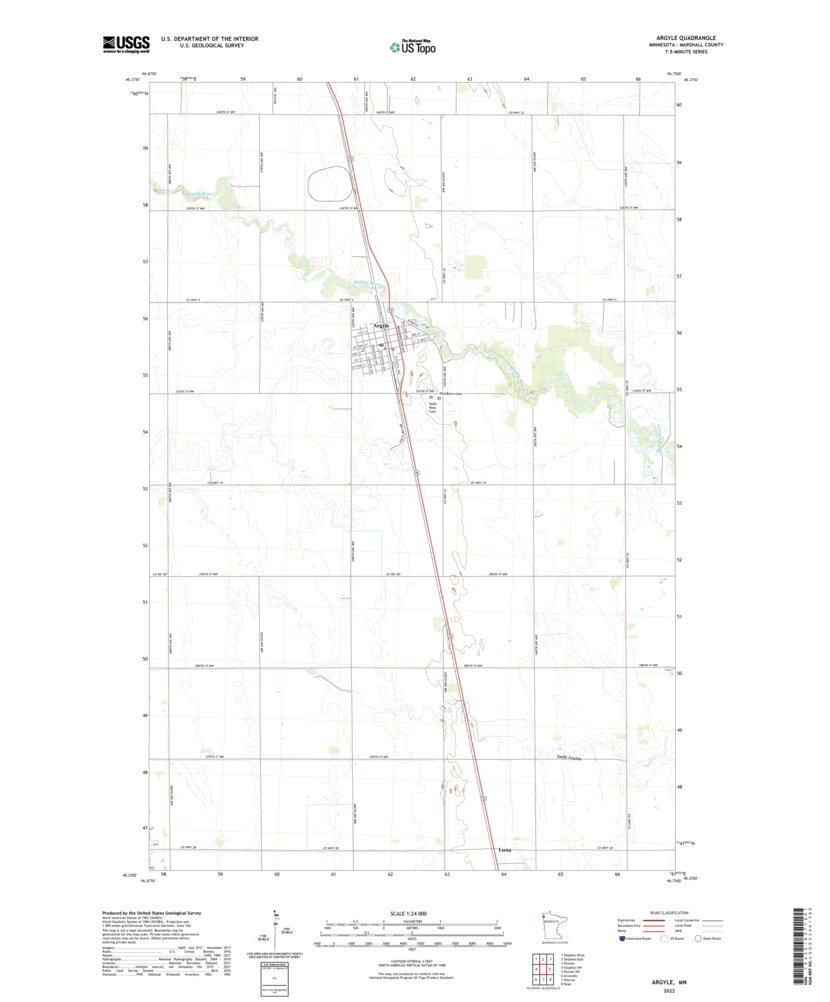 Argyle, MN (2022, 24000-Scale) Map by United States Geological Survey ...
