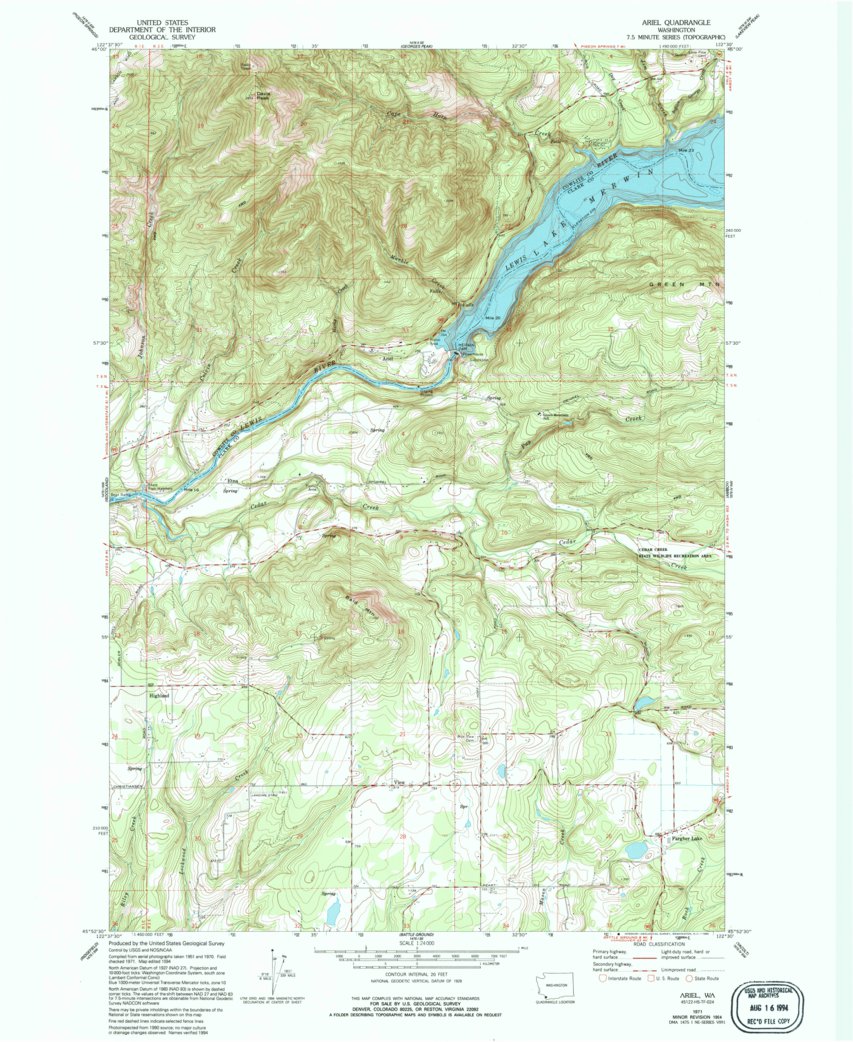 Ariel, WA (1971, 24000-Scale) Map by United States Geological Survey ...
