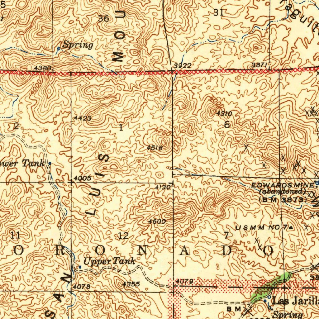 Arivaca, AZ (1943, 62500-Scale) Map by United States Geological Survey ...
