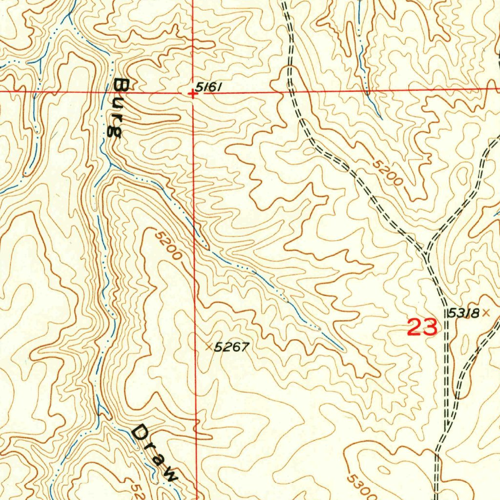 Artesian Draw, WY (1954, 24000-Scale) Map by United States Geological ...