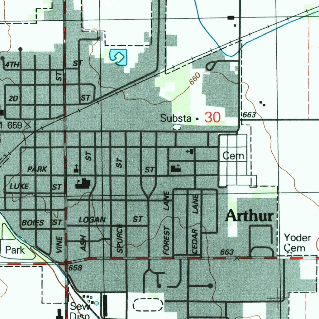 Arthur, IL (1998, 24000-Scale) Map by United States Geological Survey ...