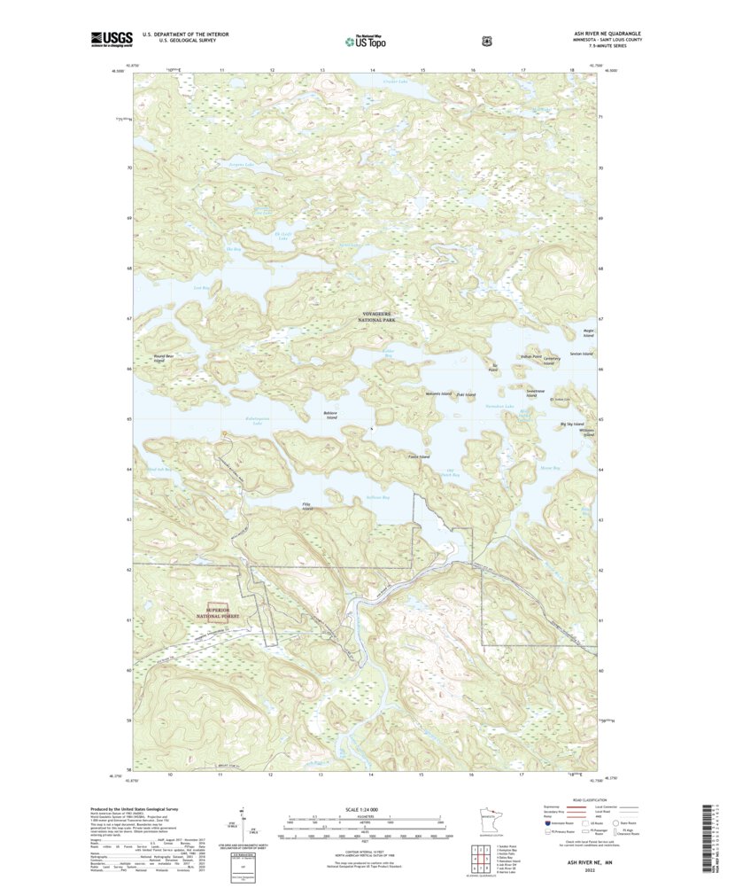 Ash River NE, MN (2022, 24000-Scale) Map by United States Geological ...