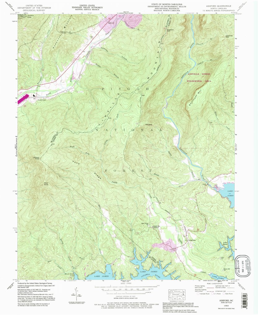 Ashford, NC (1993, 24000-Scale) Map by United States Geological Survey ...