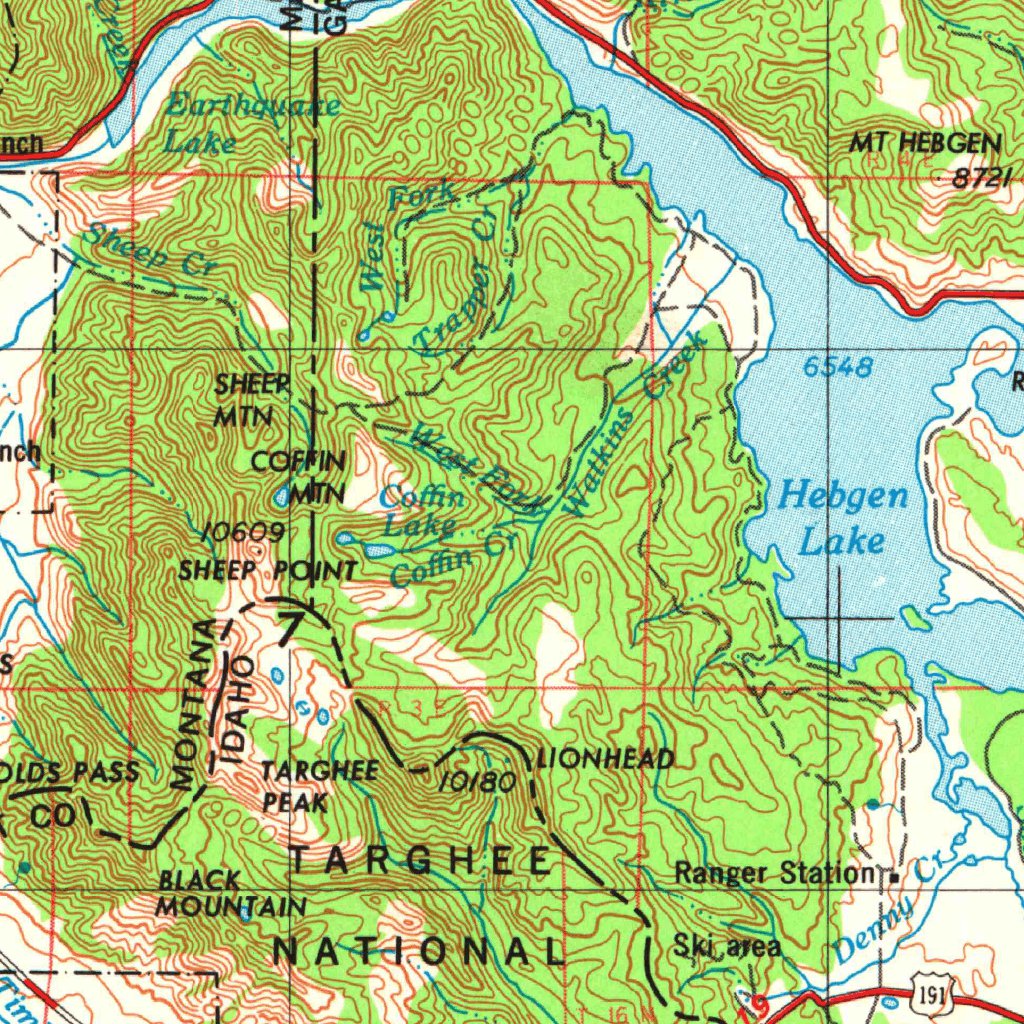 Ashton, ID-WY-MT (1955, 250000-Scale) Map by United States Geological ...