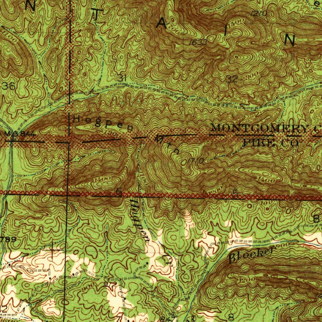 Athens, AR (1942, 62500-Scale) Map by United States Geological Survey ...