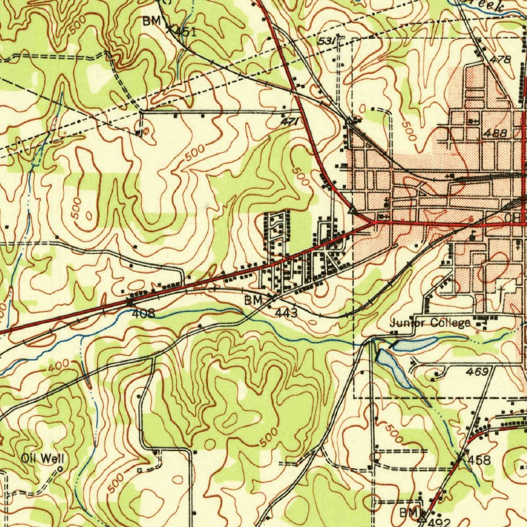 Athens, TX (1950, 62500-Scale) Map by United States Geological Survey ...