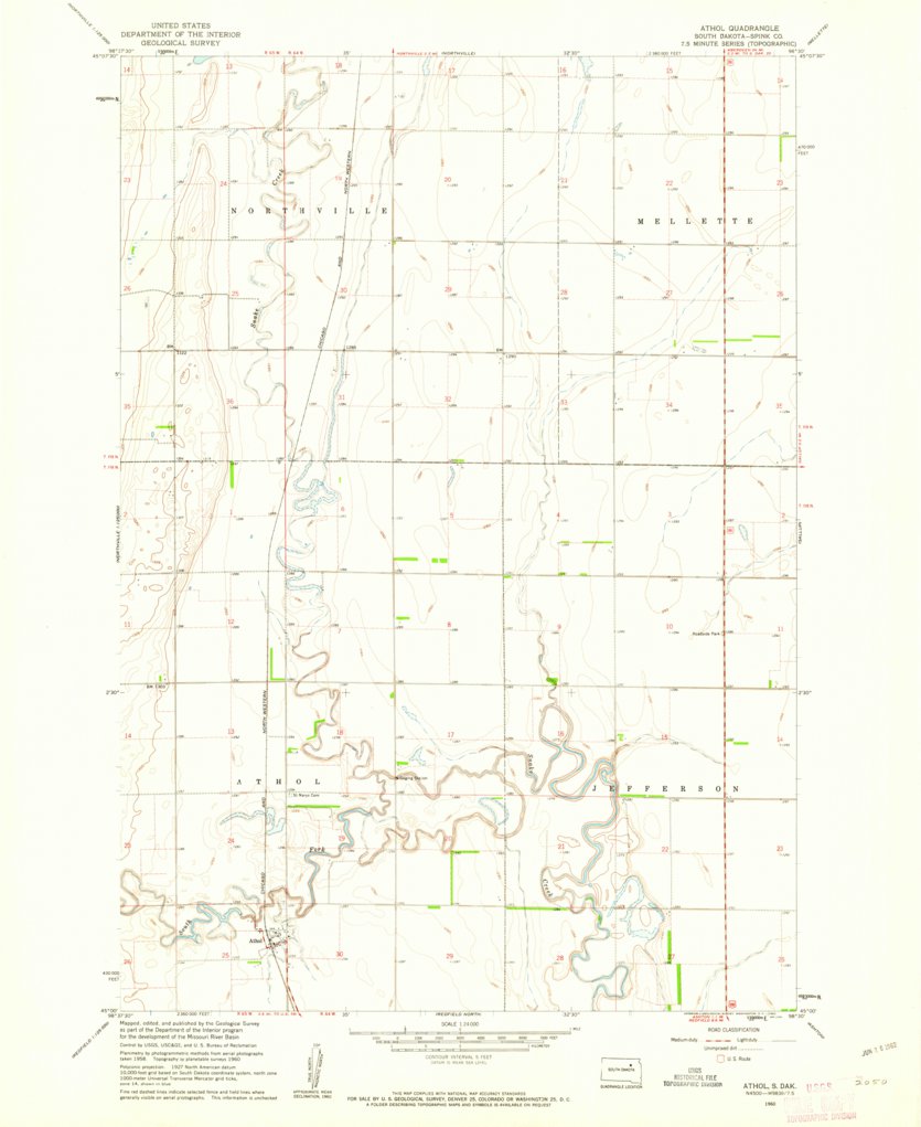 Athol, SD (1960, 24000-Scale) Map by United States Geological Survey ...