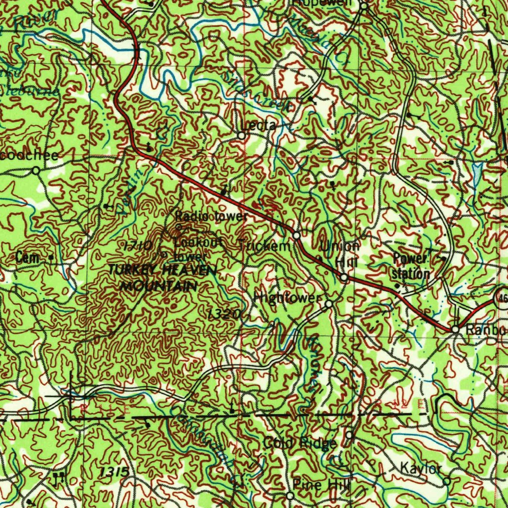 Atlanta, GA-AL (1953, 250000-Scale) Map by United States Geological ...