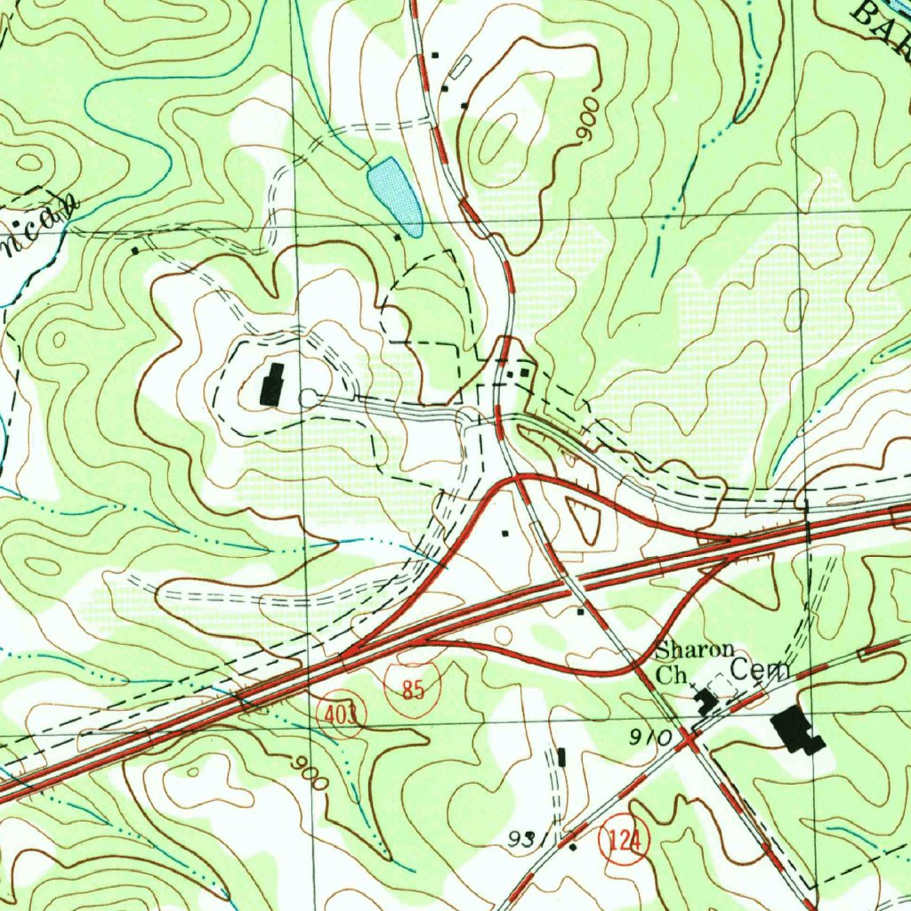 Auburn, GA (1993, 24000-Scale) Map by United States Geological Survey ...