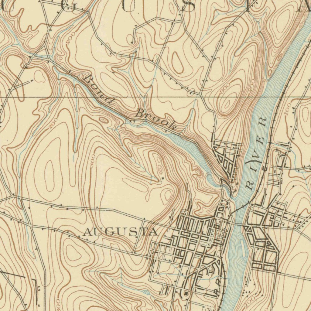Augusta, ME (1892, 62500-Scale) Map by United States Geological Survey ...