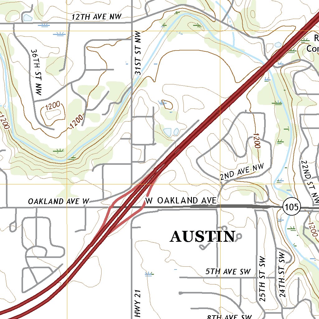 Austin West, MN (2022, 24000-Scale) Map by United States Geological ...