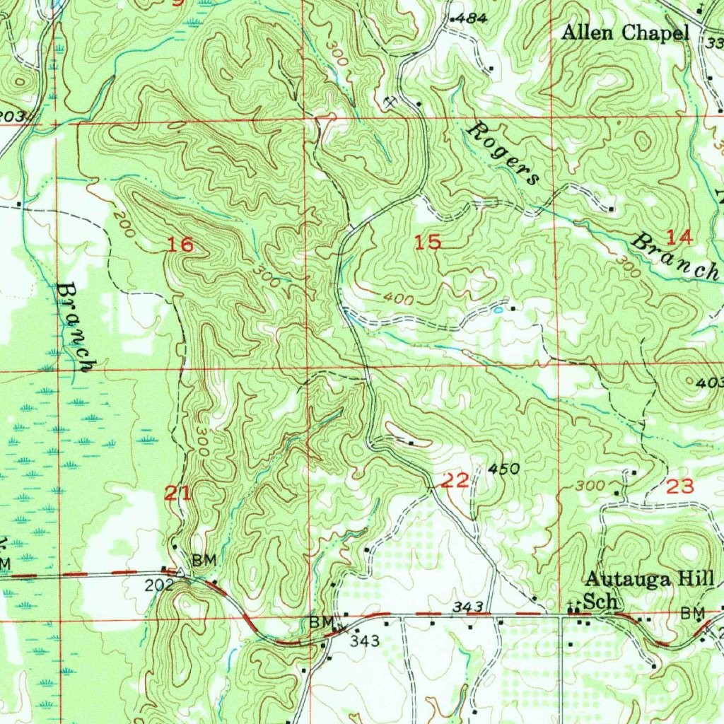 Autaugaville, AL (1957, 62500-Scale) Map by United States Geological ...