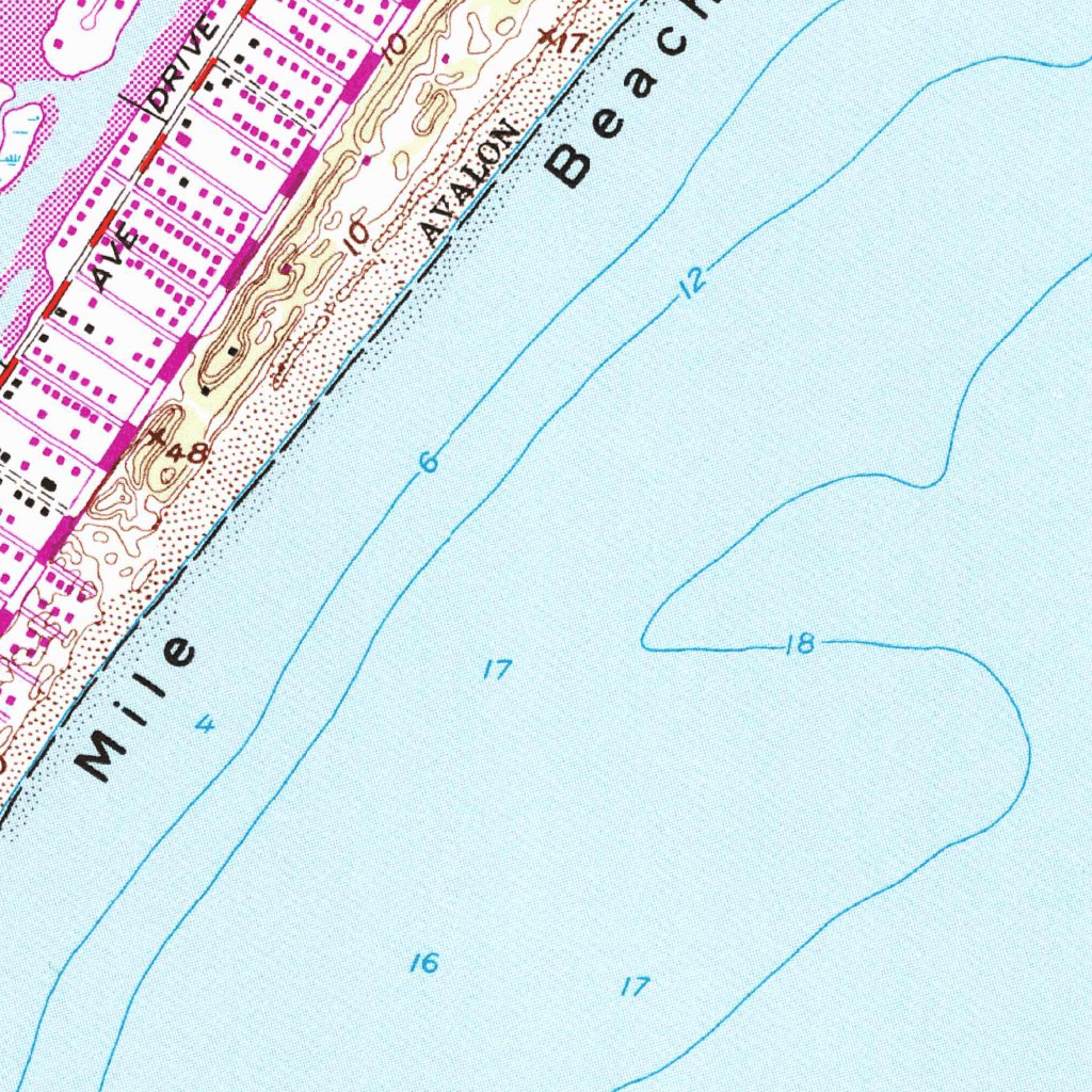 Avalon, NJ (1953, 24000-Scale) Map by United States Geological Survey ...