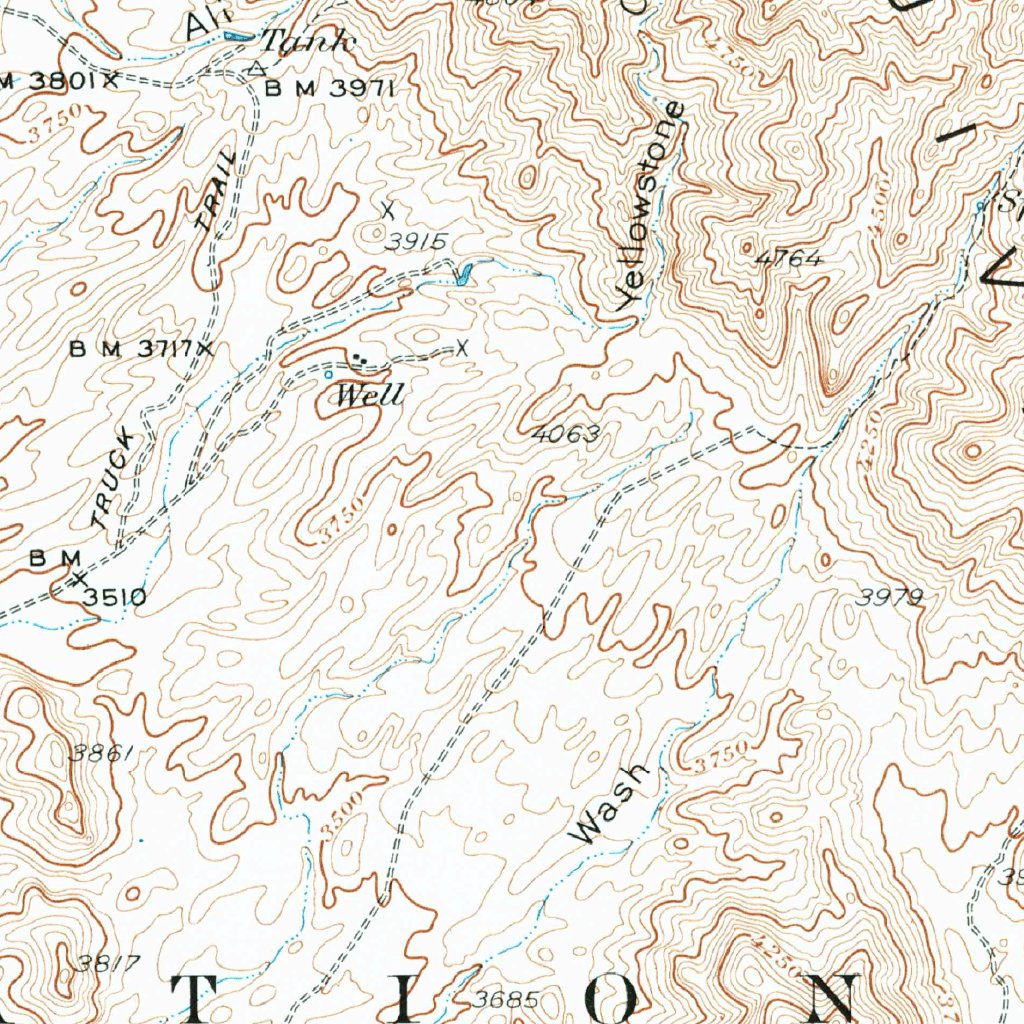 Baboquivari Peak, AZ (1941, 62500-Scale) Map by United States ...