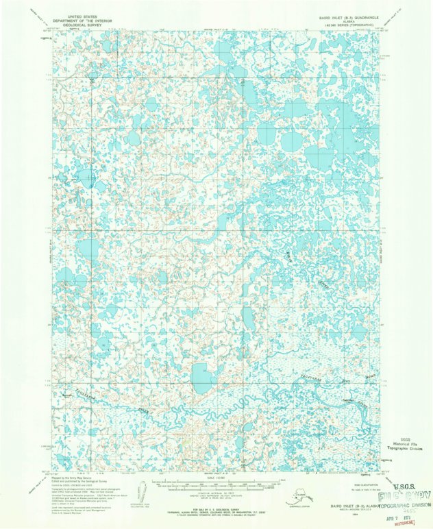 Baird Inlet B-3, AK (1954, 63360-Scale) Map by United States Geological ...