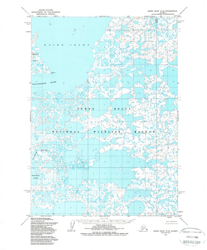 Baird Inlet C-6, AK (1953, 63360-Scale) Map by United States Geological ...