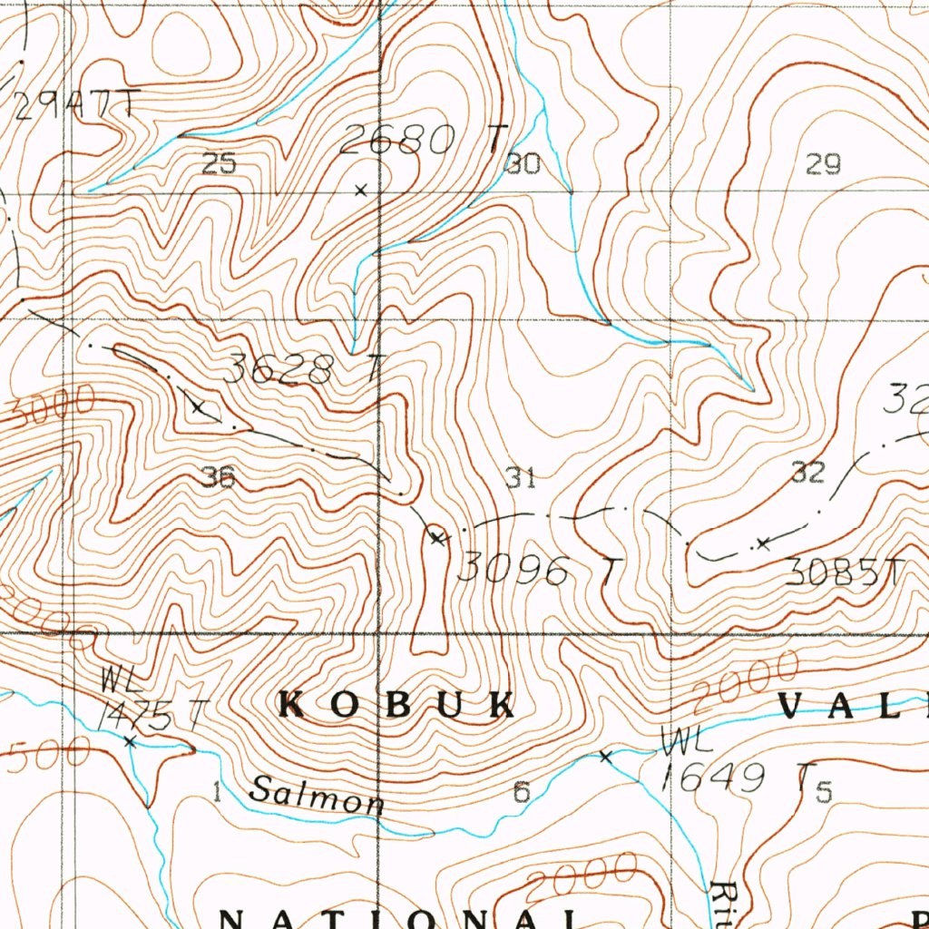 Baird Mountains D-1, AK (1990, 63360-Scale) Map by United States ...