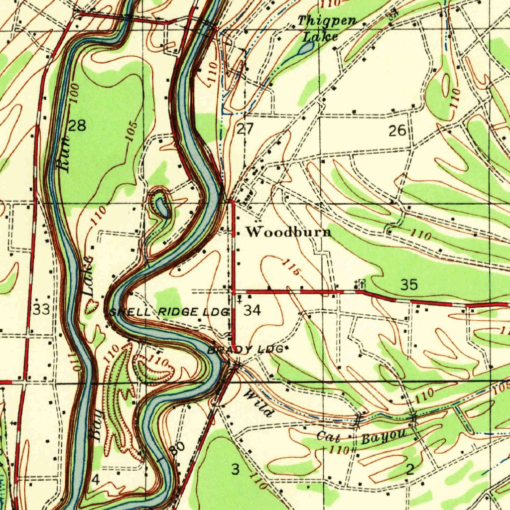 Baird, MS (1940, 62500-Scale) Map by United States Geological Survey ...