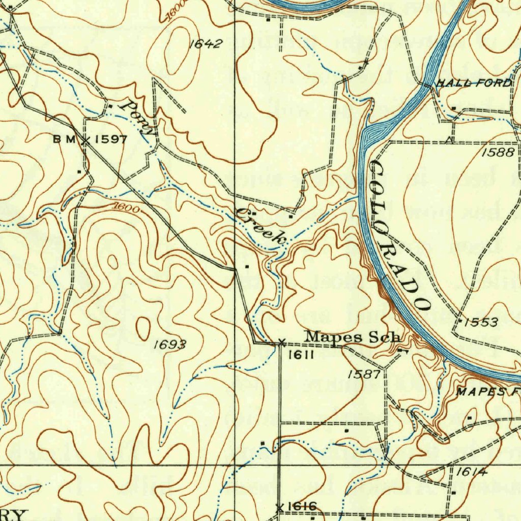 Ballinger, TX (1932, 62500-Scale) Map by United States Geological ...