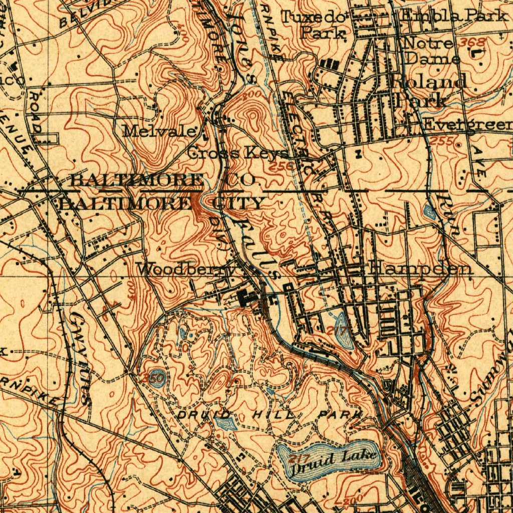Baltimore, MD (1904, 62500-Scale) Map by United States Geological ...