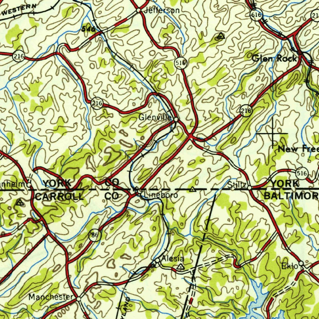 Baltimore, MD-PA-VA-WV (1954, 250000-Scale) Map by United States ...