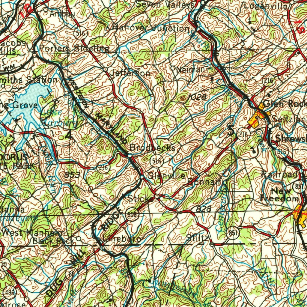 Baltimore, MD-PA-VA-WV (1957, 250000-Scale) Map by United States ...