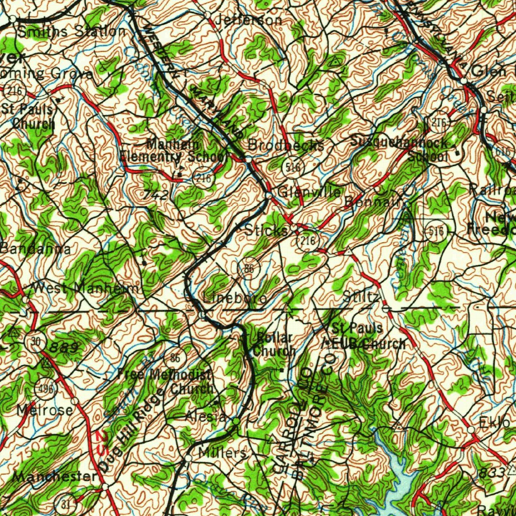 Baltimore, MD-PA-VA-WV (1961, 250000-Scale) Map by United States ...
