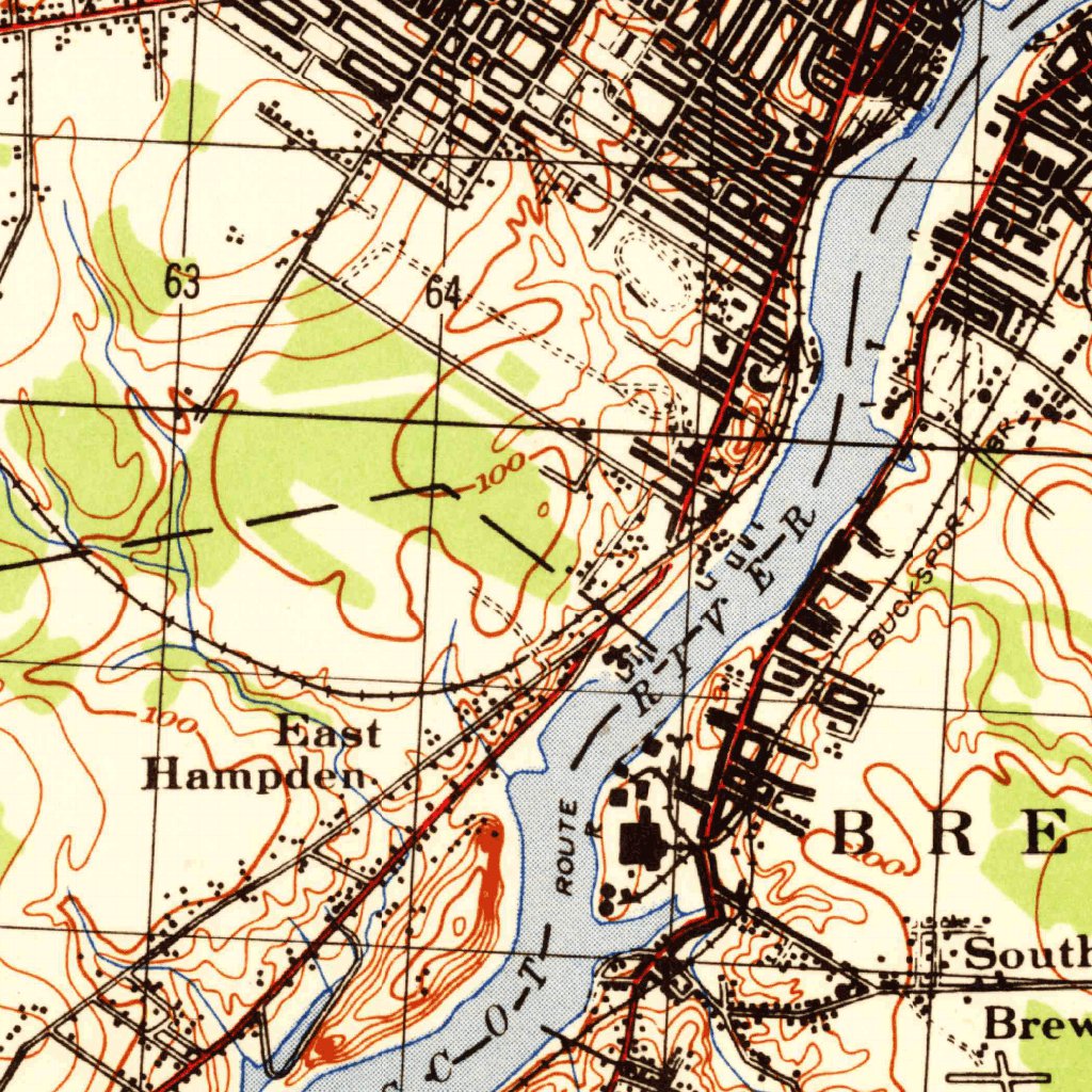Bangor, ME (1946, 50000-Scale) Map by United States Geological Survey ...