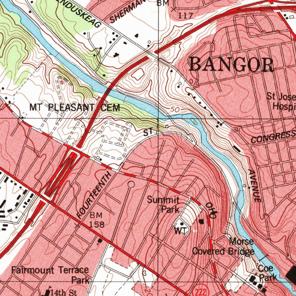 Bangor, ME (1996, 24000-Scale) Map by United States Geological Survey ...