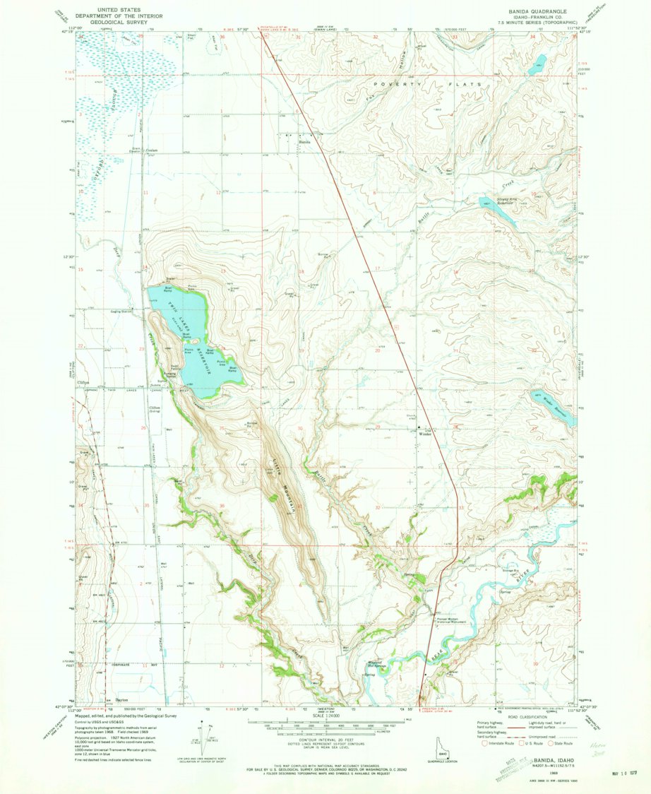 Banida, ID (1969, 24000-Scale) Map by United States Geological Survey ...