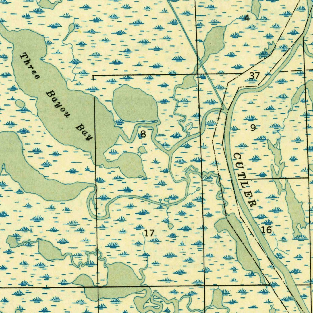 Barataria, LA (1944, 62500-Scale) Map by United States Geological ...