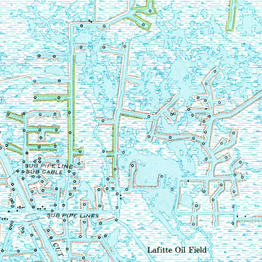 Barataria, LA (1962, 62500-Scale) Map by United States Geological ...