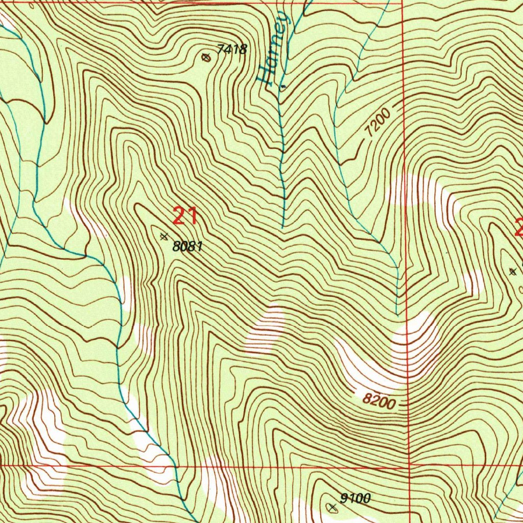 Bare Mountain, MT (1996, 24000-Scale) Map by United States Geological ...